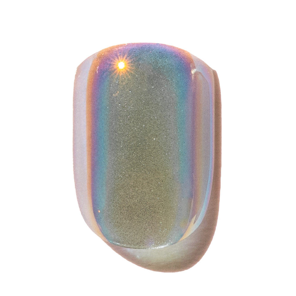 Holographic Gray Press-On Nails | Short | Square – Hello Love Inc